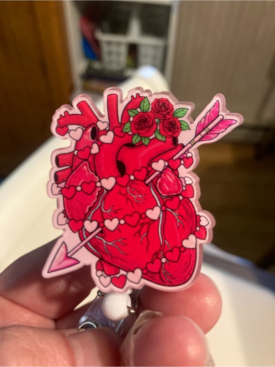 Accessories | Heart Badge Holder New Never Used Nurses Badge Holder ...